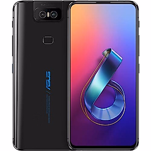ASUS ZenFone 6 (ZS630KL-S855-6G64G-BK) - 6.4” FHD+ 2340x1080 All-Screen NanoEdge Display - 48MP Flip Camera – 6GB RAM - 64GB Storage - LTE Unlocked Dual SIM Cell Phone - US Warranty - Black
