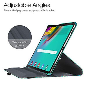 Fintie Rotating Case for Samsung Galaxy Tab S5e 10.5 2019 Model SM-T720/T725/T727, Premium PU Leather 360 Degree Swivel Stand Cover with Auto Sleep/Wake, Shades of Blue