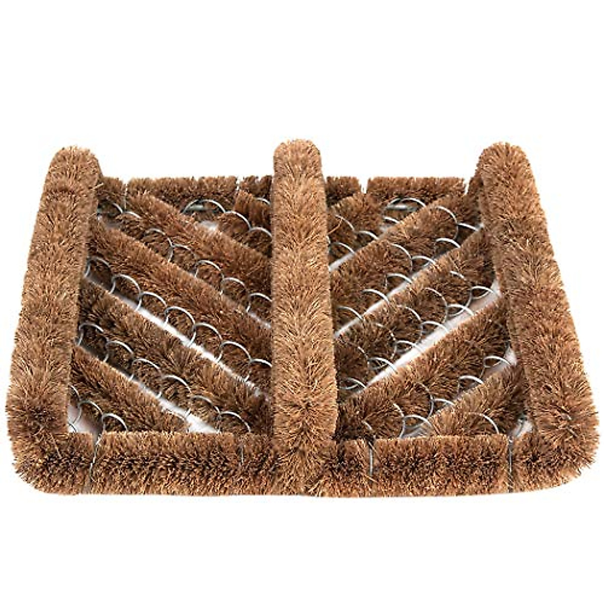 NINAMAR Natural Coir Boot Scraper Door Mat - 13 x 12 inch