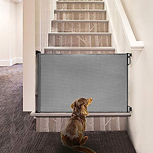 EasyBaby Extra Wide Retractable Baby Gate, 33" Tall, Extends up to 71" Wide, Grey/Child Safety Baby Gates, Pet Retractable Gates for Stairs, Doorways, Hallways, Indoor and Outdoor