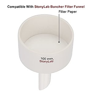 stonylab Quantitative Filter Paper, 100 Pack Slow Flow Rate Cellulose Filter Paper Circles with 10 Micron Particle Retention, 94 mm Diameter
