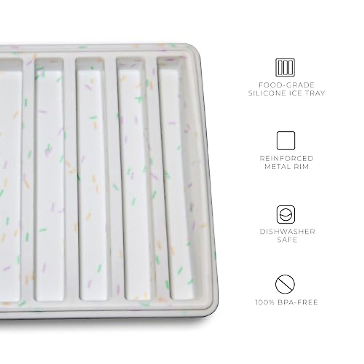 purifyou Silicone Ice Cube Tray for 40oz Stanley Tumbler Cup with Lid, 7PCS Long Ice Stick Trays, Bottle Water, Juice, Easy Push & Pop-Out Ice Maker for Freezer