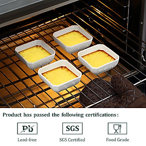 Yedio Porcelain Bowls Set and Porcelain Square Bowl Bundle