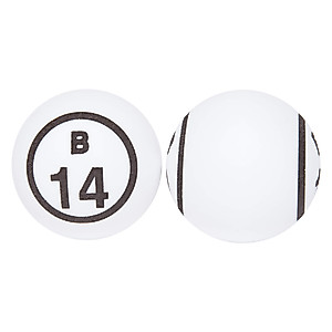MR CHIPS Professional 1.57” (40 mm) White Double Number Bingo Balls - Ping Pong Style for Manual Cage Only