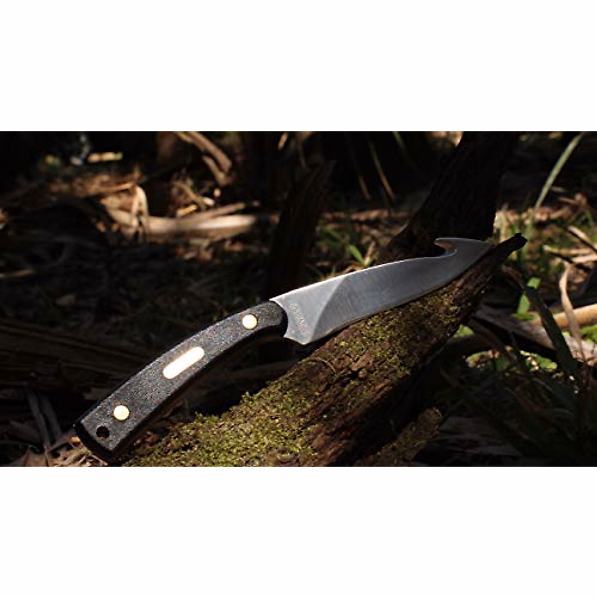 Old Timer 158OT Guthook Skinner 7.3in High Carbon S.S. Full Tang Fixed Blade Knife with 3.5in Blade and Sawcut Handle for Outdoor, Hunting and Camping