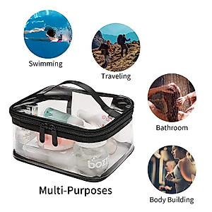 2 Pcs Clear Makeup Bags with Zipper Large Clear Cosmetic Bags for Travel Waterproof Toiletry Bags Transparent Storage Carry Pouch