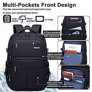 Otevan Travel Backpack for Men Women,45L Carry On Backpack Flight Approved,Large Laptop Backpack,Expandable Luggage Backpack Water Resistant Bookbag Weekender Overnight Bag Daypack Fit 17 Inch