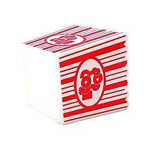 Tebery 30 Pack Plastic Open-Top Popcorn Boxes Reusable Popcorn Containers Bucket Tub - 3.75" Tall x 3.75" Square