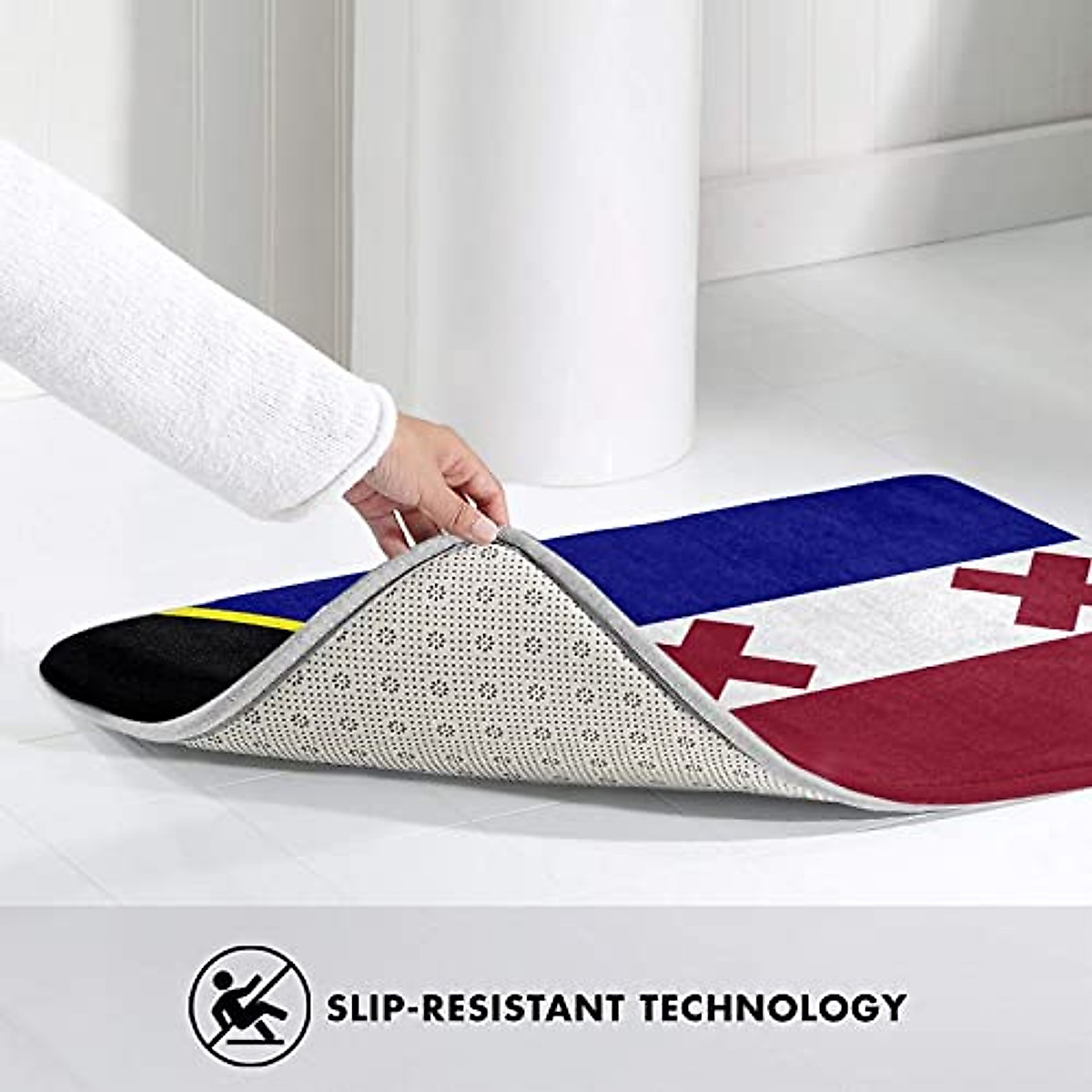 Lmanburg Flag Dream SMP Flag of L'Manberg Bath Mat Kitchen Rugs Room Carpet Mats Printed Floor Mats Door Rug 15.7 X 23.5 in