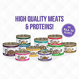 Weruva TruLuxe Cat Food, Steak Frites Dinner with Beef & Pumpkin in Gravy, 3oz Can (Pack of 24), Purple