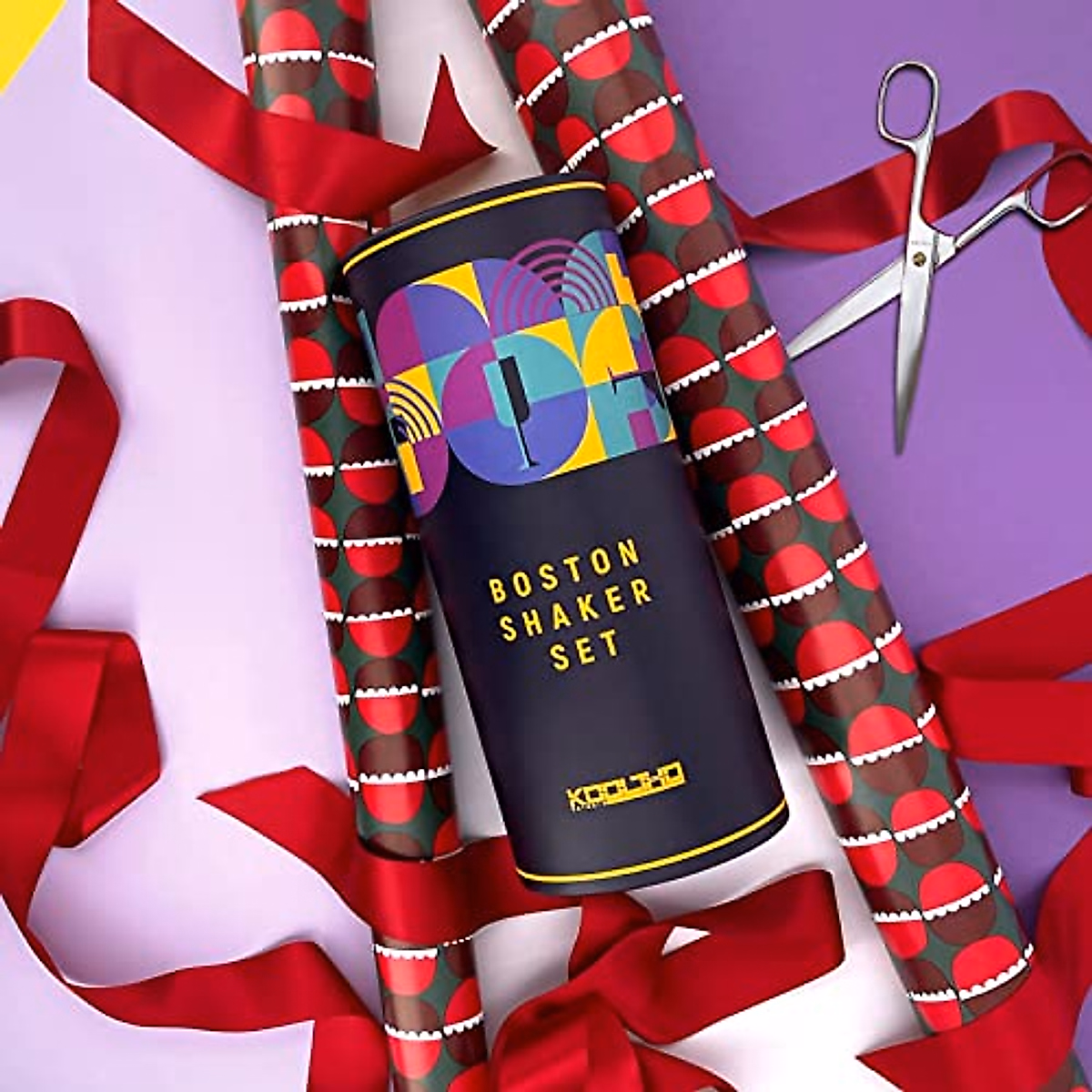 Boston Shaker Set Bartender Kit, Weighted Boston Shakers with Mixing Glass, Cocktail Mixers Gift for Women Men, Drink Making Accessories Cocktails Strainer Bar Spoon Muddler Measuring Jigger Ice Tong