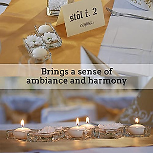 JHENG 50 Pack Floating Candles, 2'' White Unscented Dripless Wax Burning Candles, for Cylinder Vases, Weddings, Party and Holiday