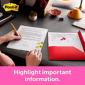 Post-it Flags, 200/High Volume Desk Grip Dispenser,1 in Wide, Yellow (680-HVYW)