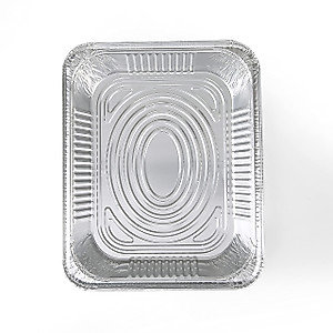 Glad Disposable Half Size Aluminum Steam Pans - 2 Count, 12.5 x 10.25 x 2.5 Inches, Foil Pans for Steaming