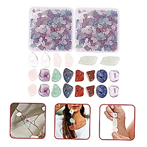 10 Sets Natural Stone Beads Crystal Chips Crystal Rocks Natural Gemstone Beads Aquarium Gravel Rock Loose Beads Irregular Gemstones Bead Bracelet Making Kit Beading Beads DIY Beads