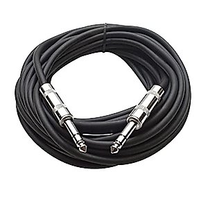 Seismic Audio Speakers TRS ¼” Patch Cable, 25 Foot Balanced Cord, Black