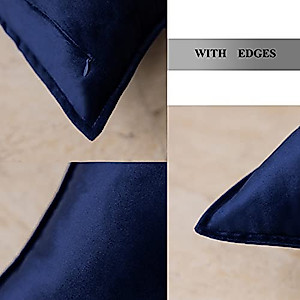 JIAHANNHA Decorative Navy Blue Throw Blanket,2PCS Navy Blue Throw Pillow Covers Very Soft Cozy for Sofa Couch Bed