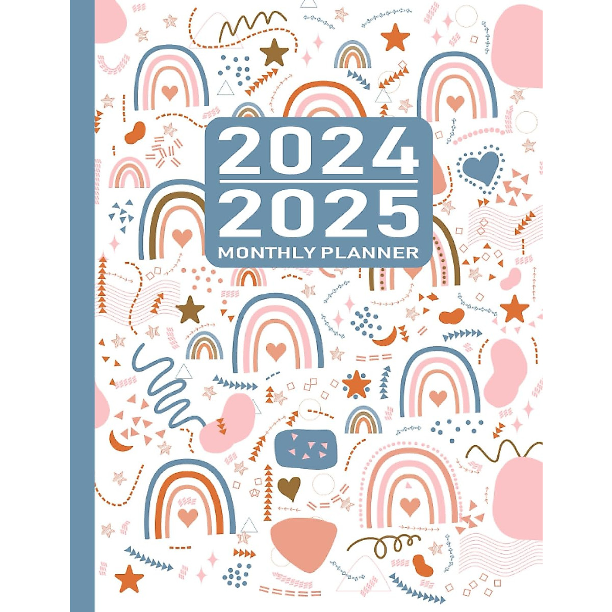 2024-2025 Monthly Planner: 2 Year from January 2024 to December 2025, With Rainbow Design