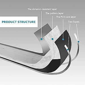 Urban Decor Wall Panels, Easy Peel and Stick self Adhesive Vinyl Tiles for Kitchen Bedroom Doorways Backsplash Planks with Vintage Farmhouse Wood Pattern (Vintage White w/hint of Grey)