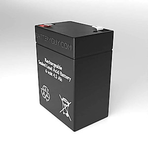 BatteryGuy 506 DXN Monitor Replacement 6V 4.5Ah SLA Battery Brand Equivalent (Rechargeable) - Qty of 1