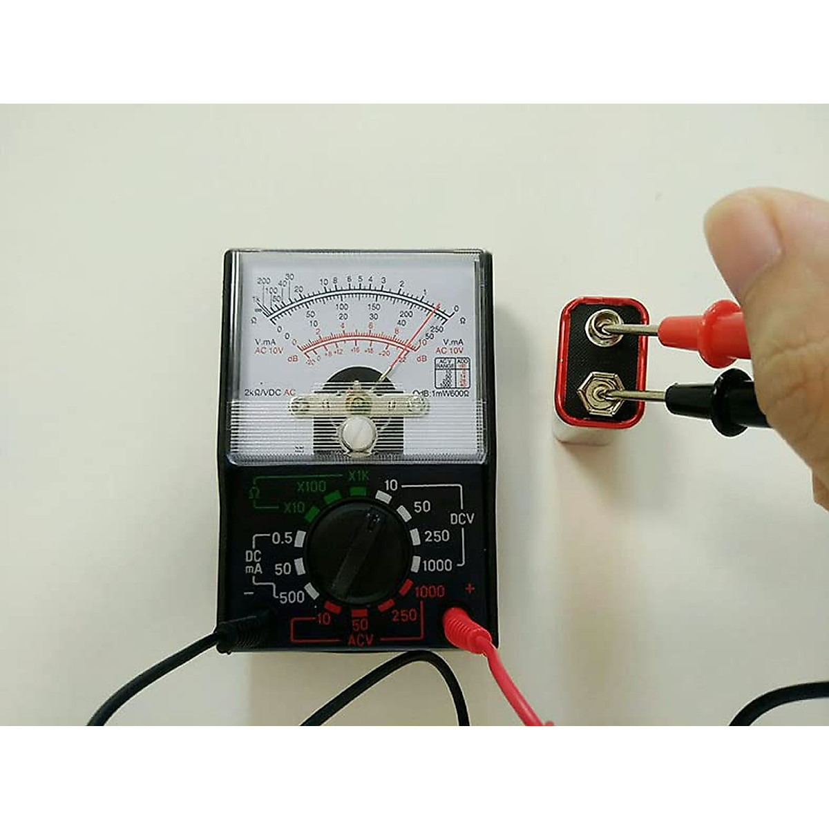 Fielect MF110A Digital Multimeter with DC AC Voltmeter and Ohm Volt Amp Tester and Diode Voltage Tester Meter with Test Probe