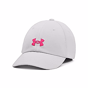 Under Armour Womens Blitzing Cap Adjustable, (014) Halo Gray / / Rebel Pink, One Size Fits Most