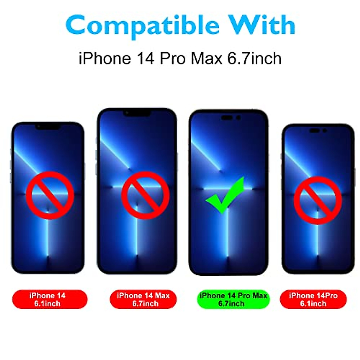 Esanik [3+2 Pack] Privacy Screen Protector for iPhone 14 Pro Max 6.7" Anti-Spy Tempered Glass + Camera Lens Protector, Installation Frame, 9H Hardness, Case Friendly, Easy Installation, Bubble Free