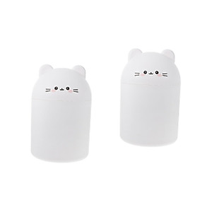 NOLITOY 2pcs Desktop Trash Can Daily Use Trash Bucket Household Trash Bucket Study Garbage Can Daily Use Garbage Can Wear-Resistant Trash Bucket Office Trash Bucket Convenient Trash Bin