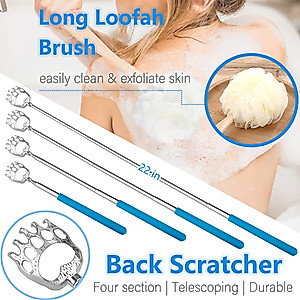 6PC Hip Kit, Hip Replacement Kit After Surgery,Hip Kit for Seniors Total Hip Replacement Prime-Grabber, Sock Aid,Shoehorn&Dressing Stick,Leg Strip,Back Scratcher,Bath Loofah, Hip Kit with Leg Lifter