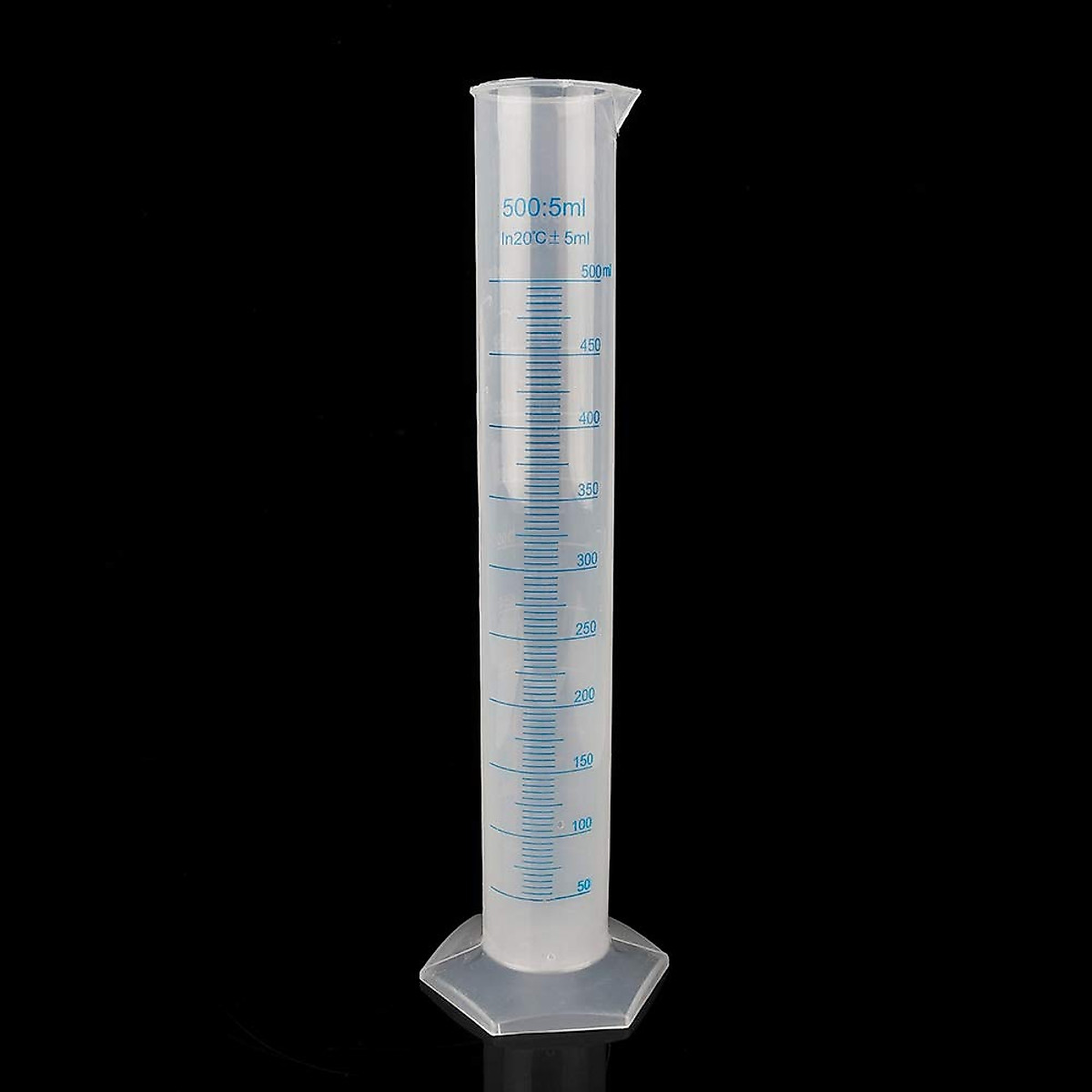 Plastic Graduated Cylinders, 500ml Measuring Cylinder, Ideal for Home and School Science Lab for Home and School Science Laboratory Supplies