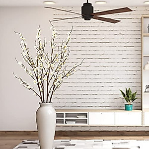 Ammyoo 4 PCS Artificial Plum Blossom Party Decorations Fake Cherry Flowers Faux Long Stems Wintersweets Silk Flowers Arrangement for Wedding Home Office Bedroom Decor(White)