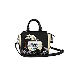 Loungefly Disney Stitch Satin Faux Leather Crossbody Bag, Blue, Small