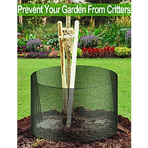 16In x 15Ft Plastic Chicken Wire Mesh Fencing, TOYPOPOR 500GSM Durable Heavy Duty Hexagonal Chicken Wire for Cat Dog Fencing, Garden Fence, Aquarium, Moss Pole, Aperture 0.4'', Rustproof, Easy to Cute