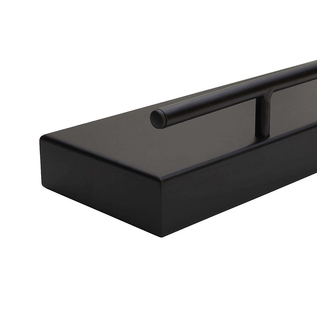 Melannco Floating Railing Shelf, 24-Inch, Black