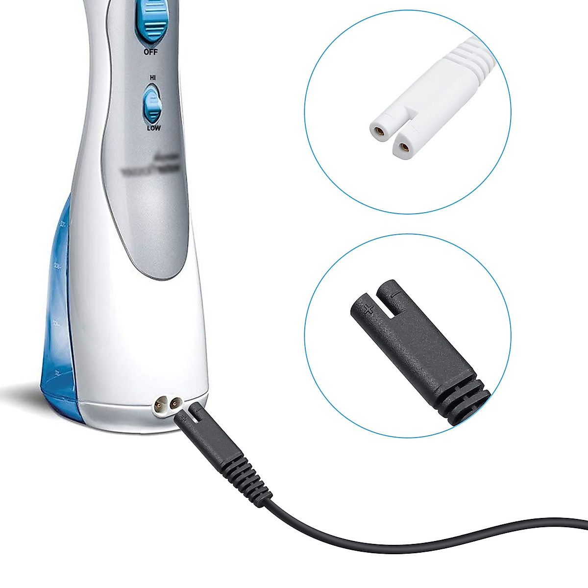 Charger Cord Replacement for Waterpik Water Flosser WP360W WP462 WP450, USB Charging Cable, 5ft (2-Pack)