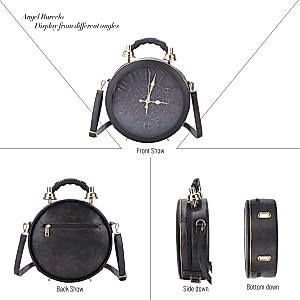 Angel Barcelo Crossbody Purse and Handbags for Women Hobo Tote Fashion Ladies Shoulder Bag Black
