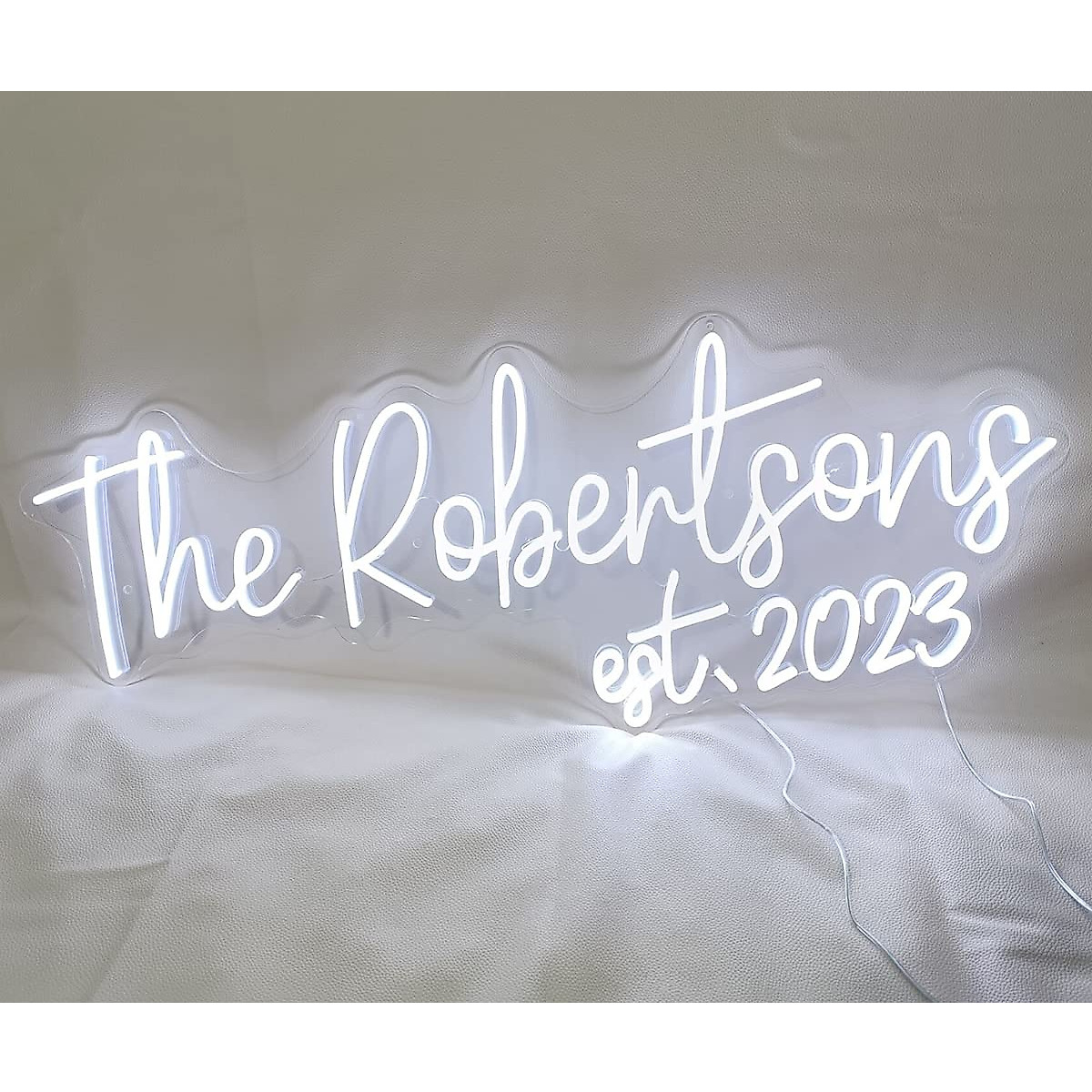 Jadetoad Customizable Neon Sign for Wedding Party Backdrop Photo Shoot Prop Home Decor, Customized Led Light Sign- Create Memorable Moments with Personalized Illumination, Unique Gift! (45”)