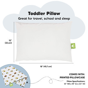 KeaBabies Toddler Pillow with Pillowcase Toddler Pillowcase for 13X18 Pillow - 13x18 My Little Dreamy Pillow - Organic Toddler Pillow Case for Boy, Kids