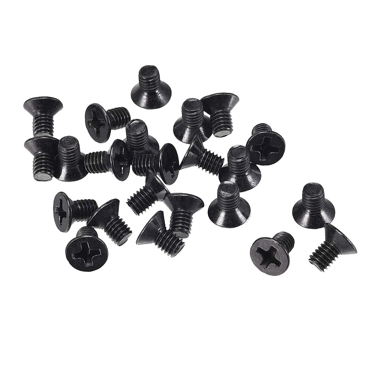 uxcell M3.5 x 6mm Phillips Screw Fastener Black for Laptop PC TV Fan Switch 150pcs