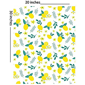 Small Gift Bags With Coordinating Tissue Paper and Gift Tags 5 Count (LEMON)