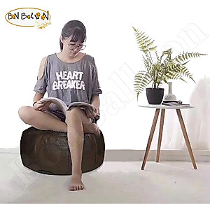 Authentic Ottoman Pouf Pouffe Poufs Footstool Egyptian Moroccan Morocan Handmade Genuine Leather Unstuffed Living Room Decor Floor Cushion Foot Stool Arabian Arabic Style Otoman Ottomans Turkish Poof