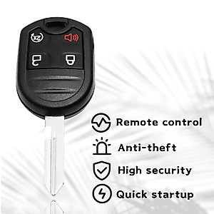 KRSCT Keyless Entry Remote Car Key Fob Fit for Ford 2011-2016 F-150 F-250 F-350/Lincoln/Mercury/Mazda 4-Button Key Replacement for Ford Key F-150 (CWTWB1U793)