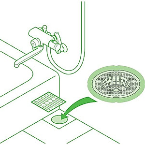 SANEI PH396 Hair Catcher for Unit Bath Drains, Diameter 4.0 inches (102 mm)