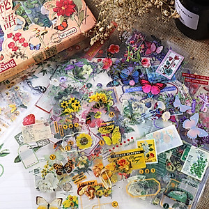 AIERSA Vintage Scrapbooking Journaling Supplies Kit,508Pcs Butterfly Flowers Nature Aesthetic Stickers for DIY Scrapbook,Art Journaling, Junk Journals, Bullet Journaling