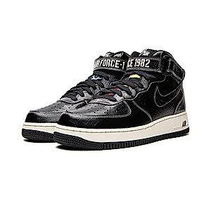 Nike mens Air Force 1 Mid '07 LX, Black/Black/Pale Ivory, 8.5