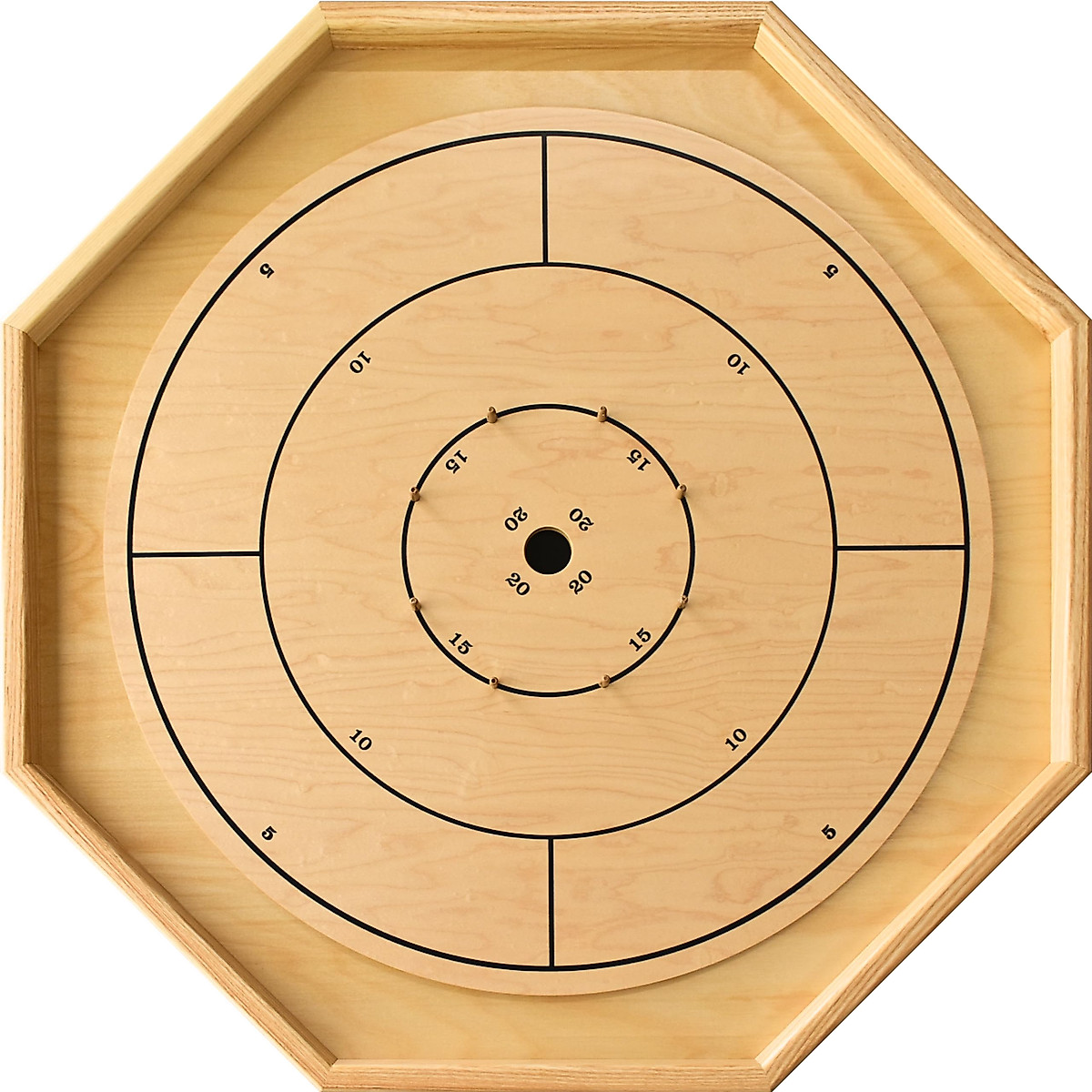 The Gold Standard Board - Traditional Octagon Crokinole Board Game Set