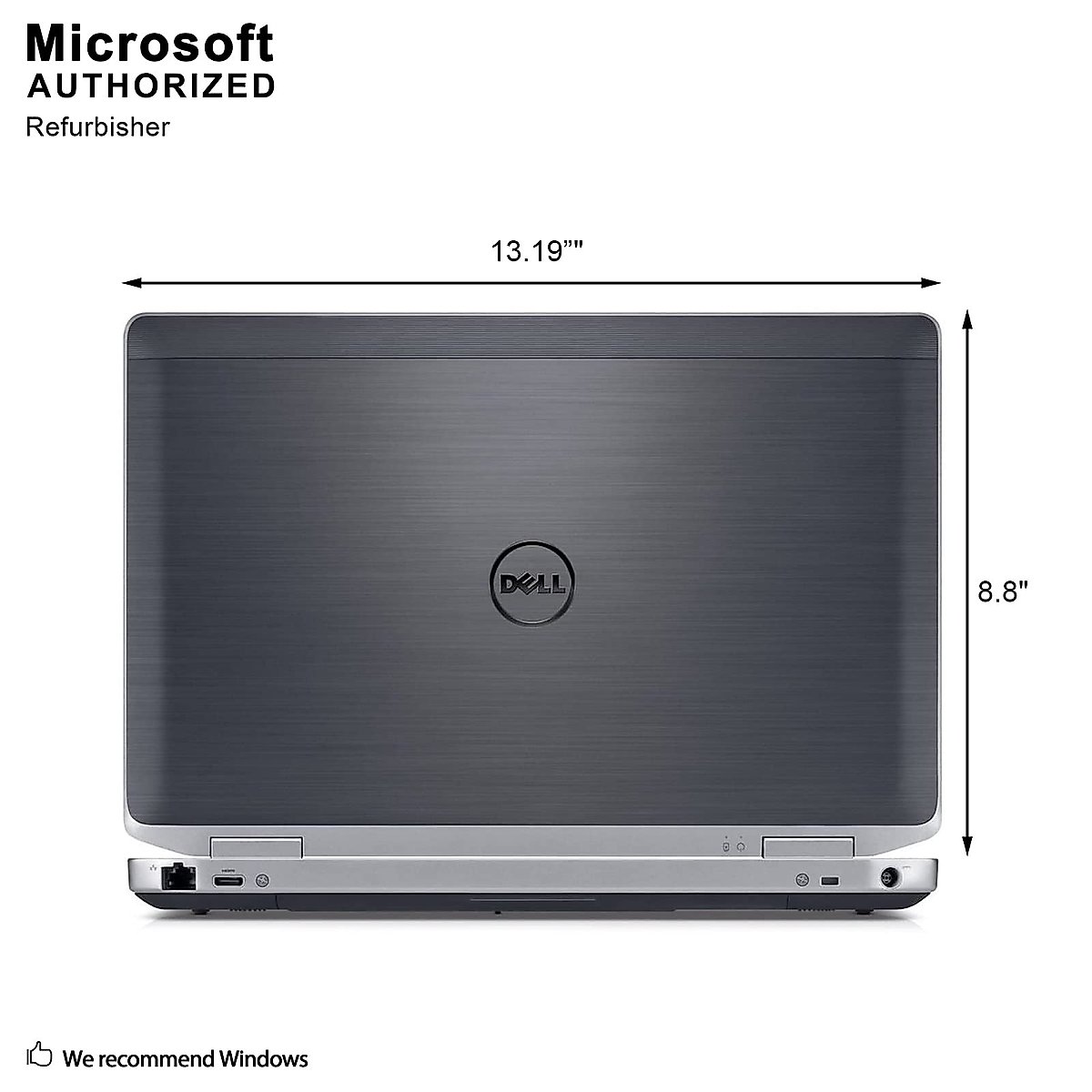 Dell Latitude E6320 13.3 Inch Laptop , Intel Core i7 2620M up to 3.4GHz, 8G DDR3, 500G, DVD, WiFi, VGA, Mini HDMI, Windows 10 64 Bit-Multi-Language, English / Spanish / French(CI7)(Renewed)