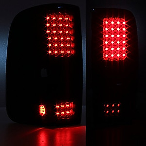 AKKON - For 04-08 Ford F150 F-150 Pickup Truck Styleside Model Black Smoked LED Tail Lights Brake Lamps Pair