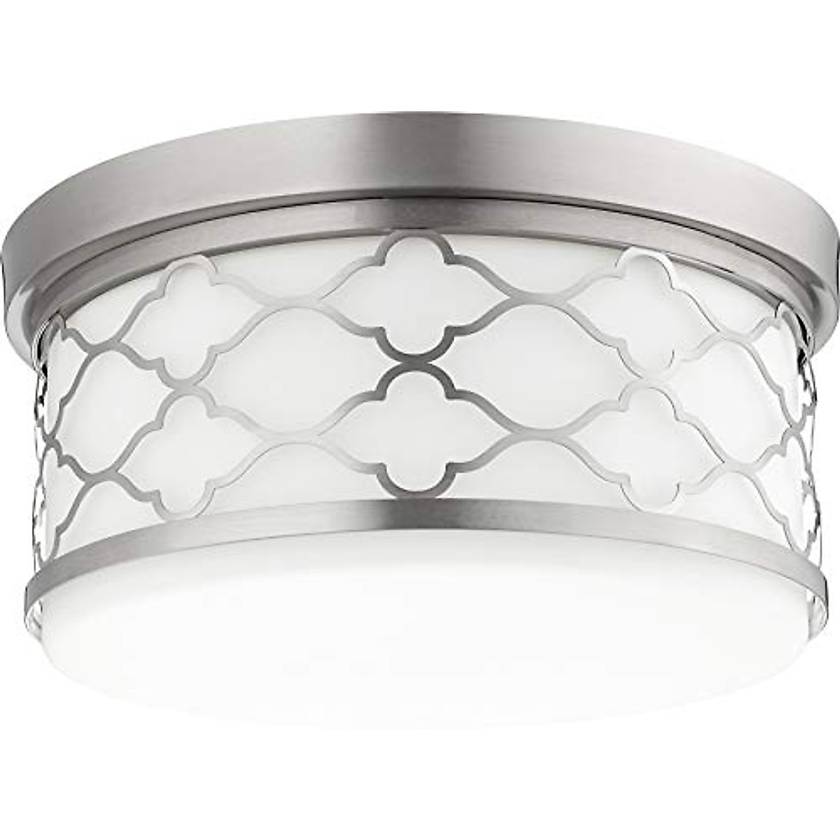 Quorum 343-14-65 Transitional Three Light Ceiling Mount in Pewter, Nickel, Silver Finish,