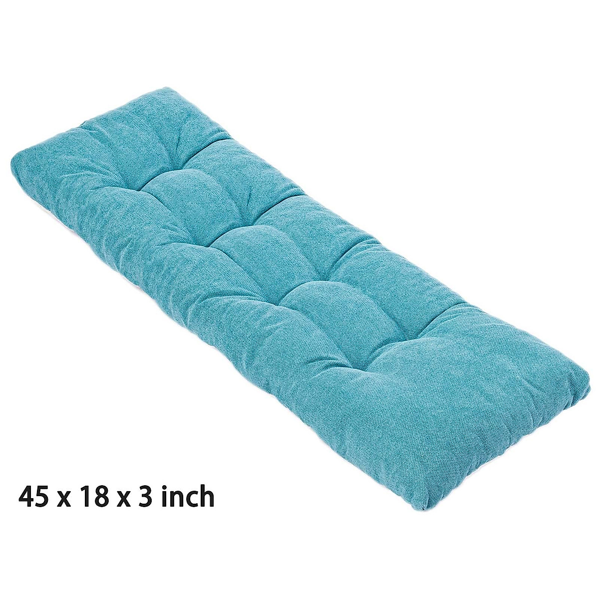 Kyaringtso Bench Cushion, Non-Slip Bench Cushions for Shoe Storage, Window Seat, Kitchen, Indoor, Outdoor Furniture (45" X 18", Teal, 1 Count (Pack of 1))